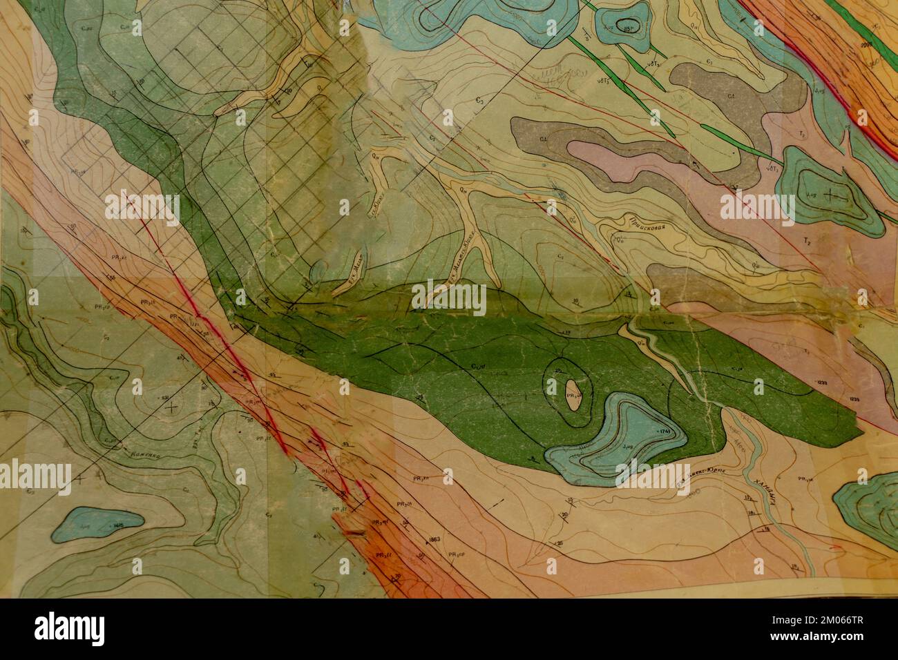 geological map as a background close-up Stock Photo - Alamy