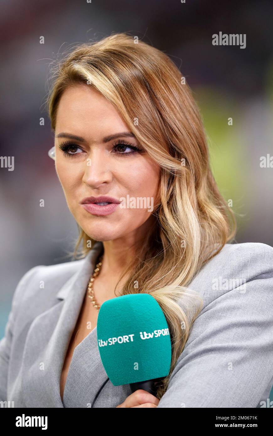 Laura Woods, ITV presenter during the FIFA World Cup Round of Sixteen ...