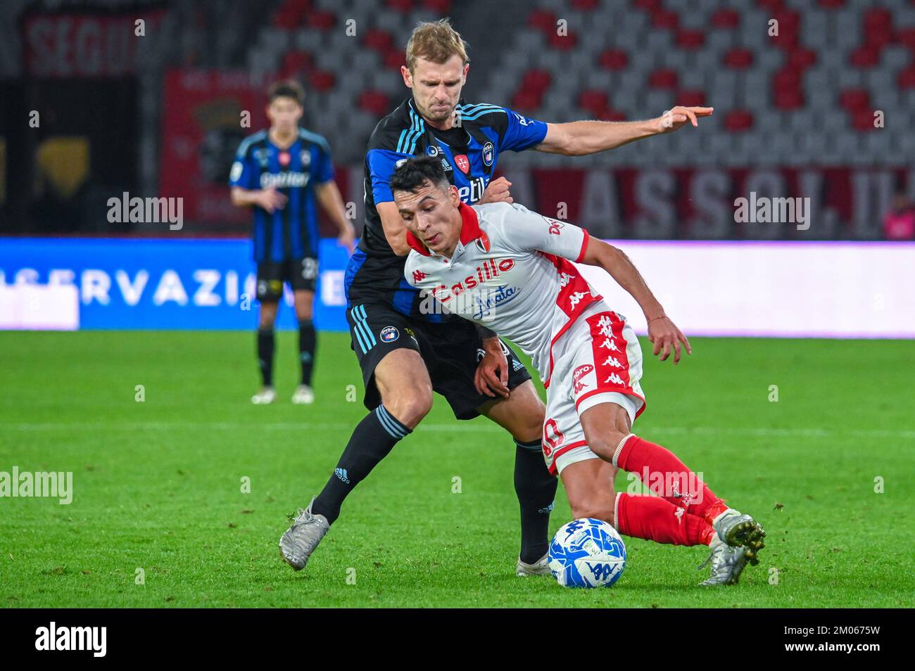 Pisa's Alessandro De Vitis and Bari's Montero Ruber Botta during the ...