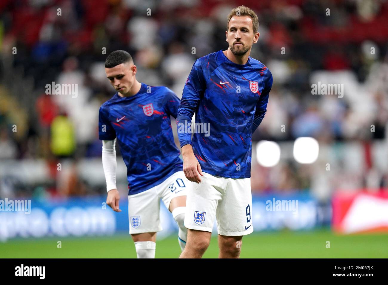 England's Harry Kane (right) and Phil Foden (left) before the FIFA ...