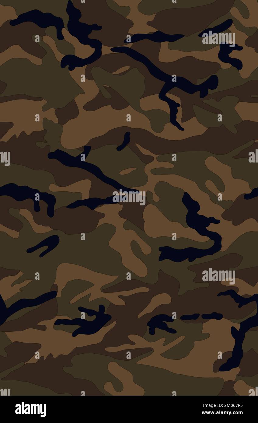 Seamless Army Camouflage, Colored Military Background Ready for Textile ...