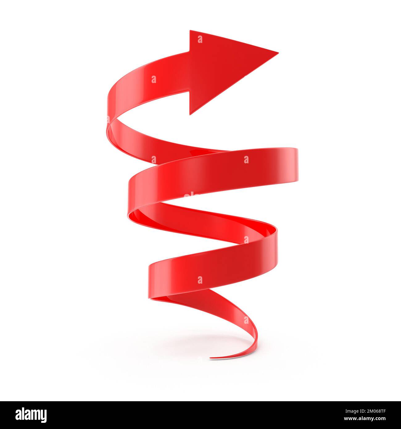 Red Spiral Arrow , This is a 3d rendered computer generated image ...