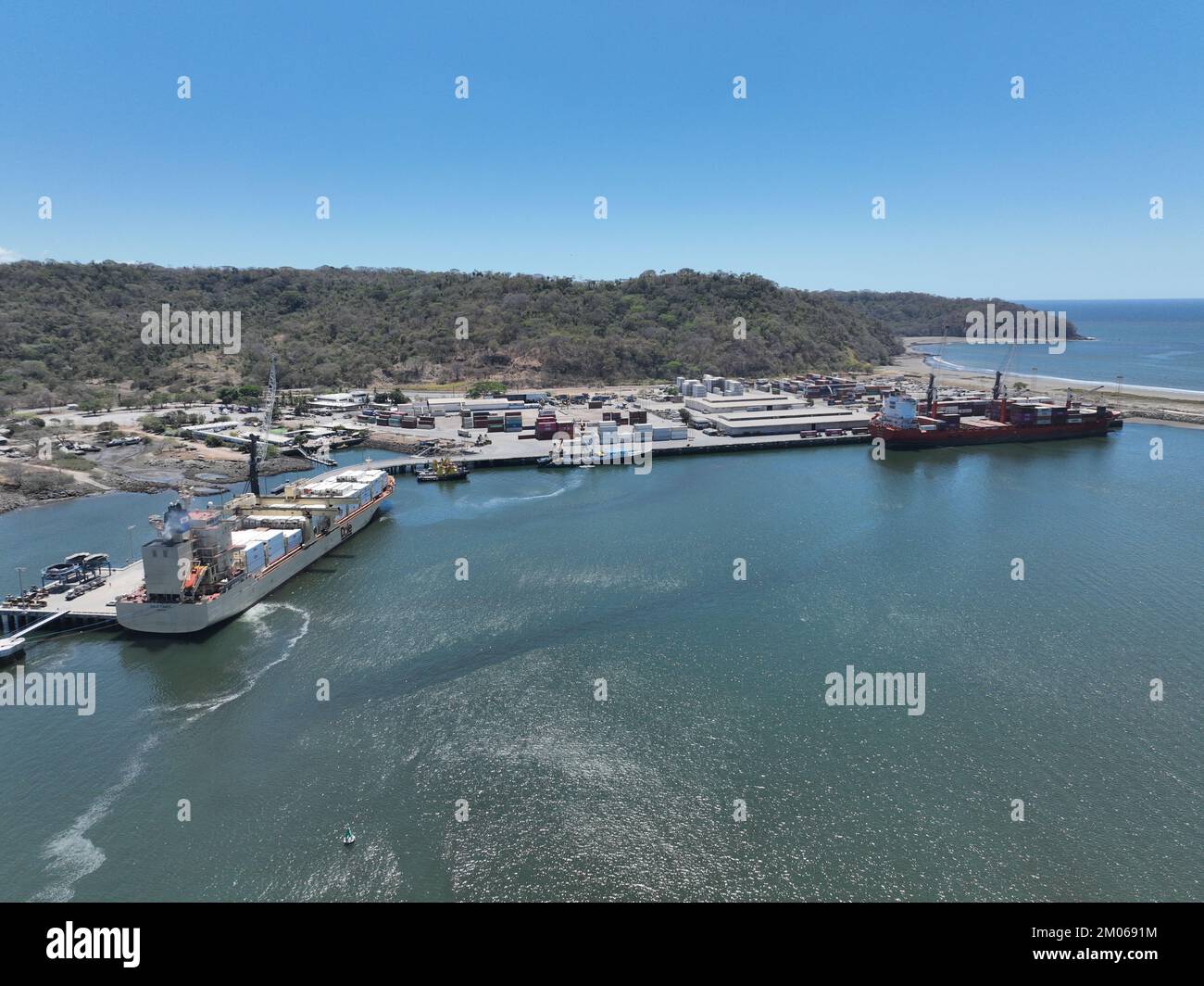 Aerial View of Puerto Caldera in Costa Rica Stock Photo - Alamy