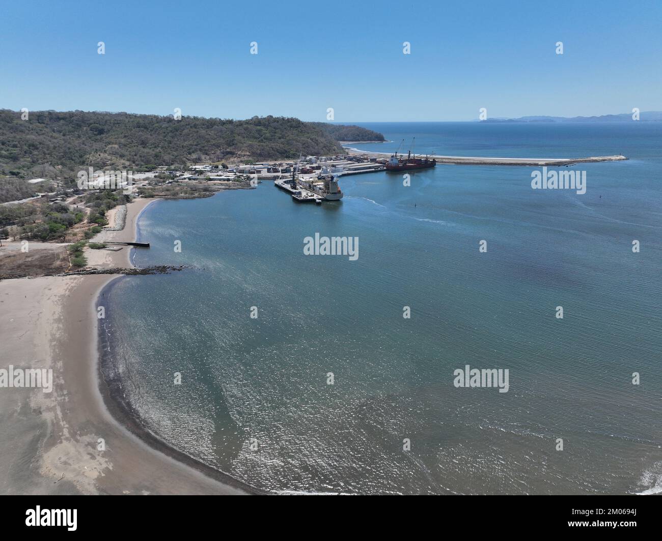 Aerial View of Puerto Caldera in Costa Rica Stock Photo - Alamy