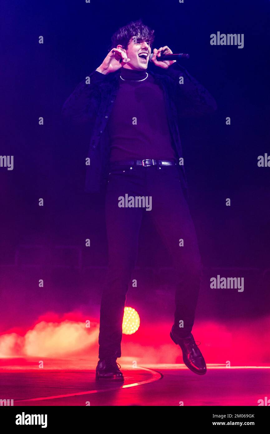 San Jose, USA. 03rd Dec, 2022. JVKE performs during 99.7 Now's Poptopia ...