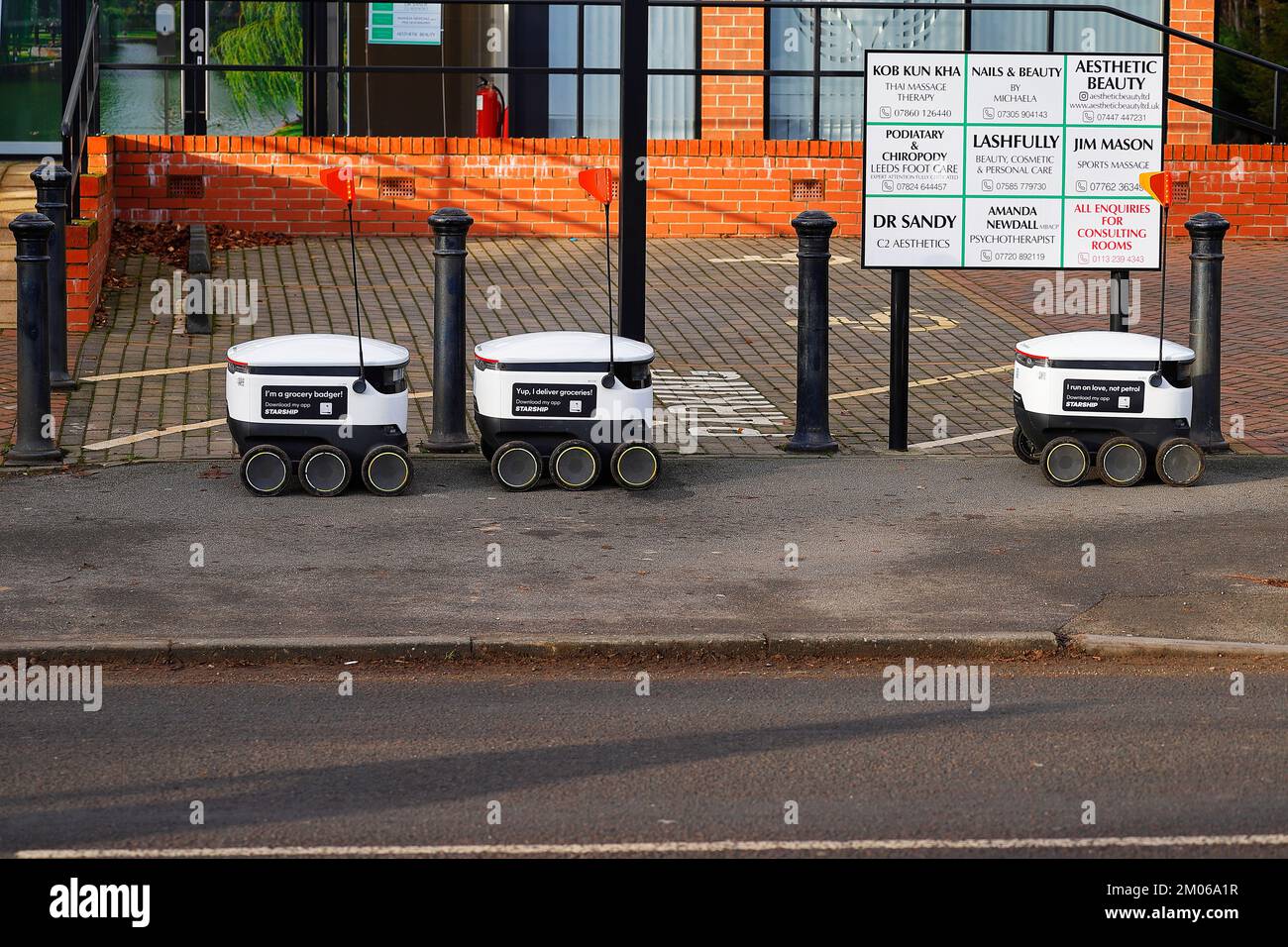 Robots by Starship Technologies delivering groceries to residents of ...