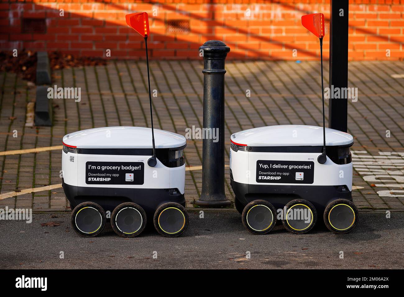 Robots by Starship Technologies delivering groceries to residents of ...