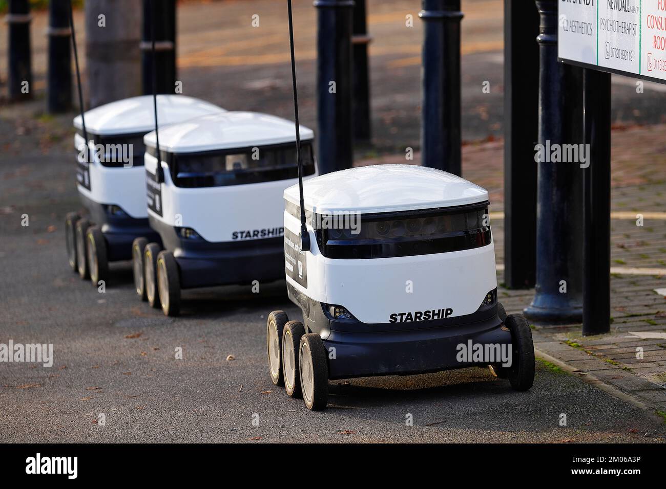 Robots by Starship Technologies delivering groceries to residents of ...