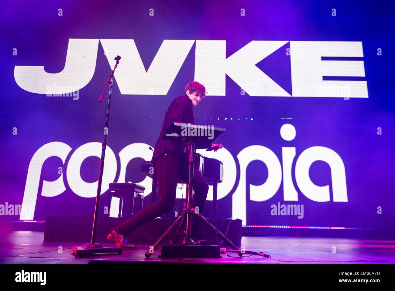 JVKE performs during 99.7 Now's Poptopia 2022 at SAP Center on December 03, 2022 in San Jose ...