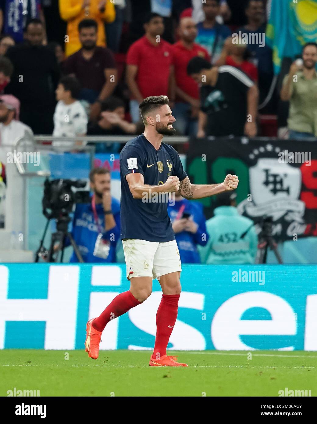 DOHA, QATAR - DECEMBER 4: Player of France Olivier Giroud celebrates ...