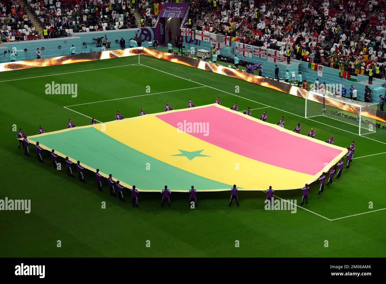 Senegal flag is presented ahead of the FIFA World Cup Round of Sixteen ...