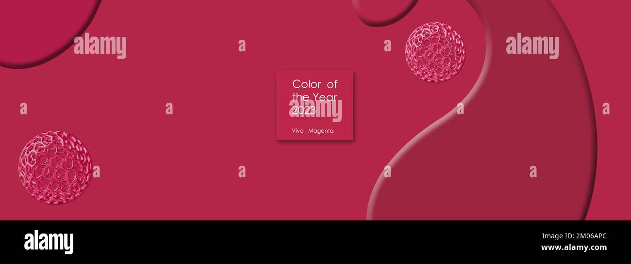 Abstract horizontal design in trendy magenta color. Trendy creative ...