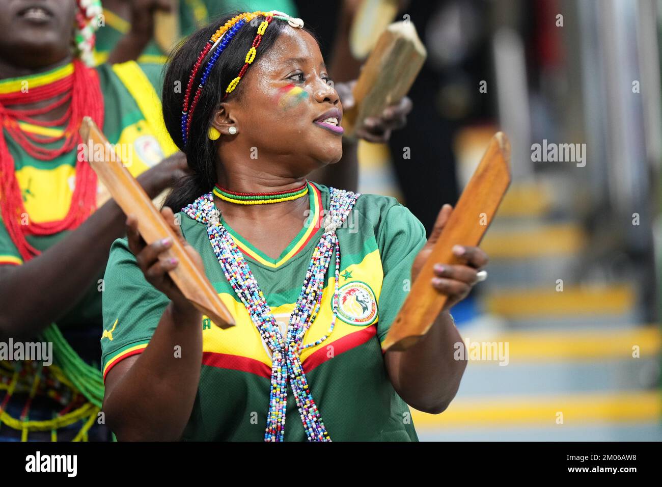 Senegal fans during the FIFA World Cup Qatar 2022 match, round of 16 ...