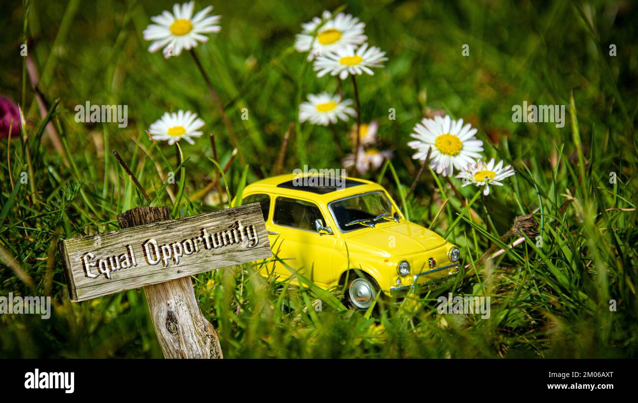 Street Sign the Direction Way to EQUAL OPPORTUNITY Stock Photo - Alamy