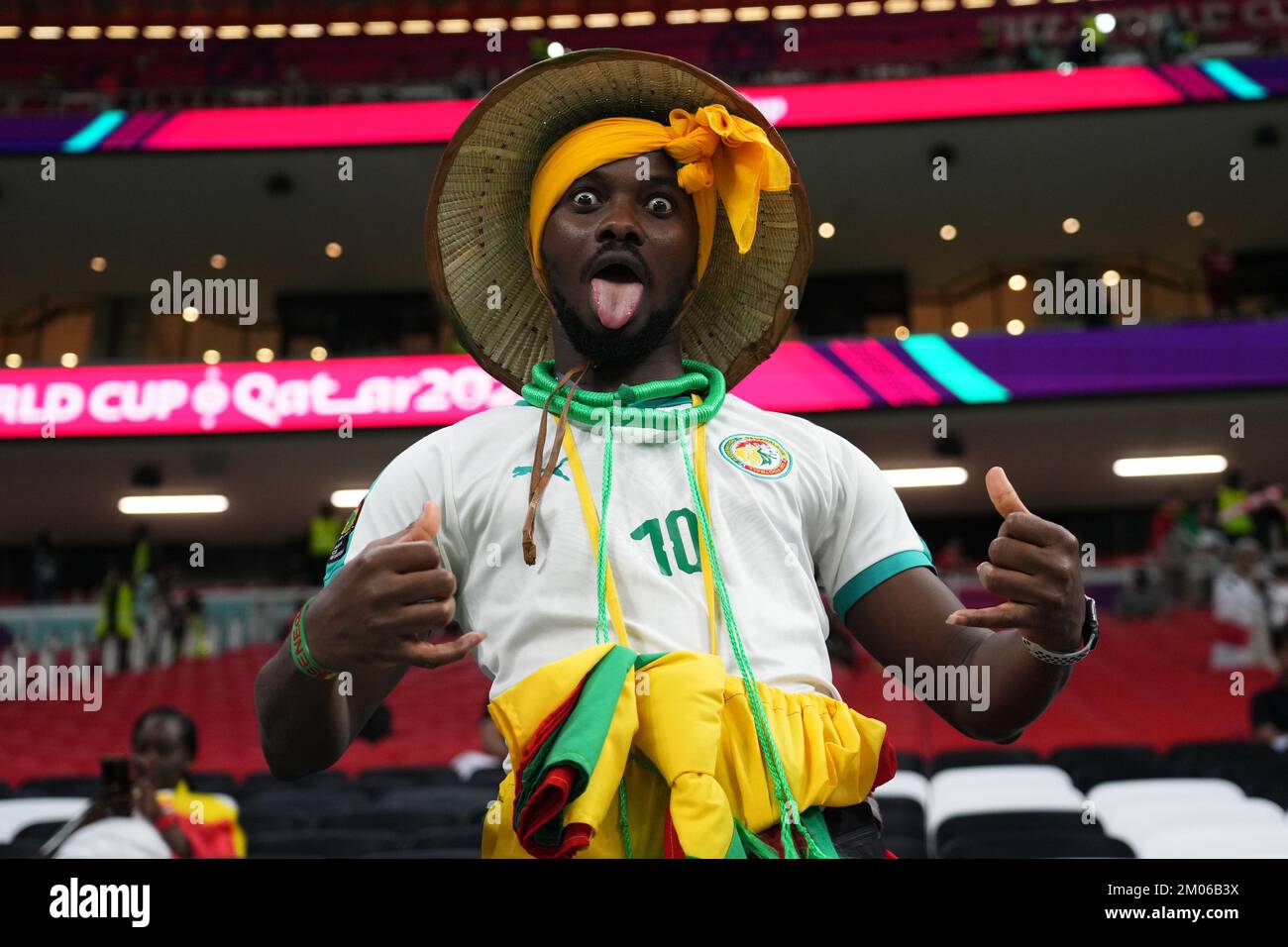 Senegal fans during the FIFA World Cup Qatar 2022 match, round of 16 ...