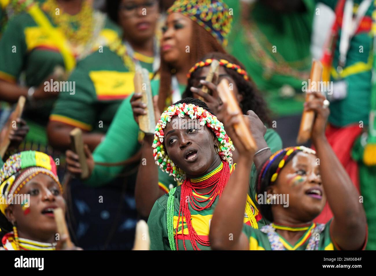 Senegal fans during the FIFA World Cup Qatar 2022 match, round of 16 ...