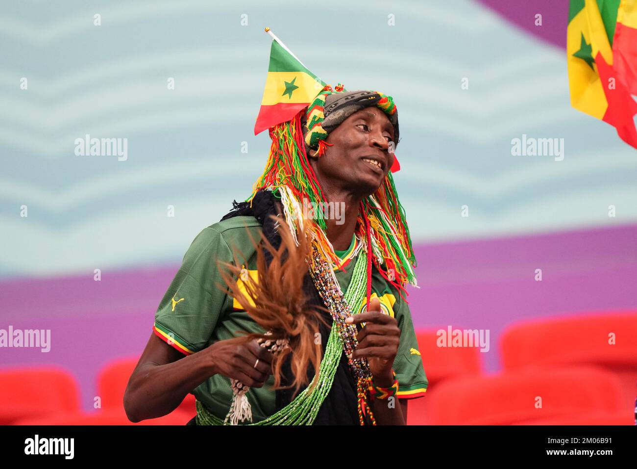 Senegal fans during the FIFA World Cup Qatar 2022 match, round of 16 ...