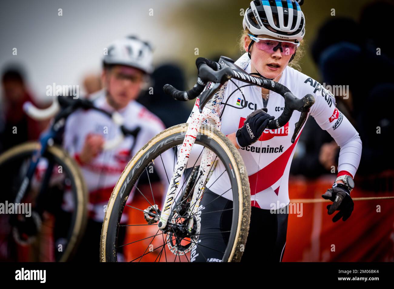 Dutch Puck Pieterse pictured in action during the women's race of the ...