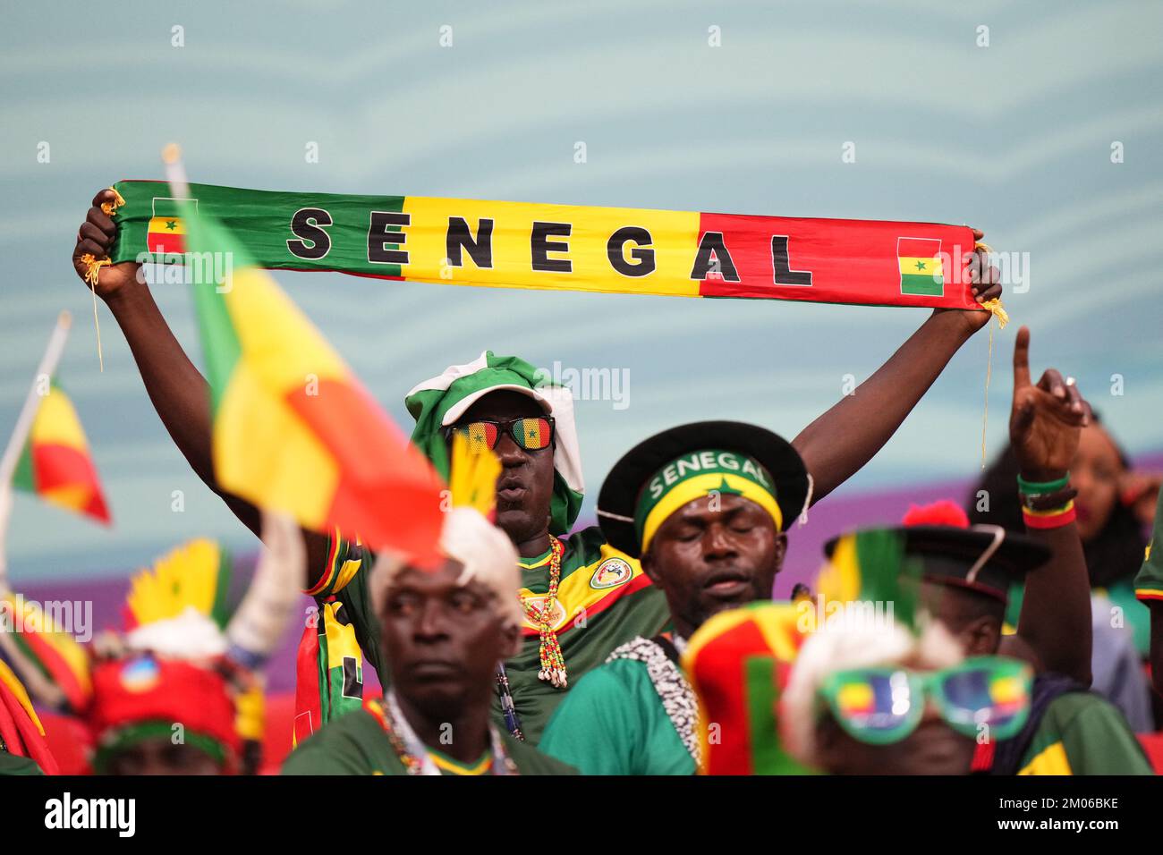 Senegal fans during the FIFA World Cup Qatar 2022 match, round of 16 ...