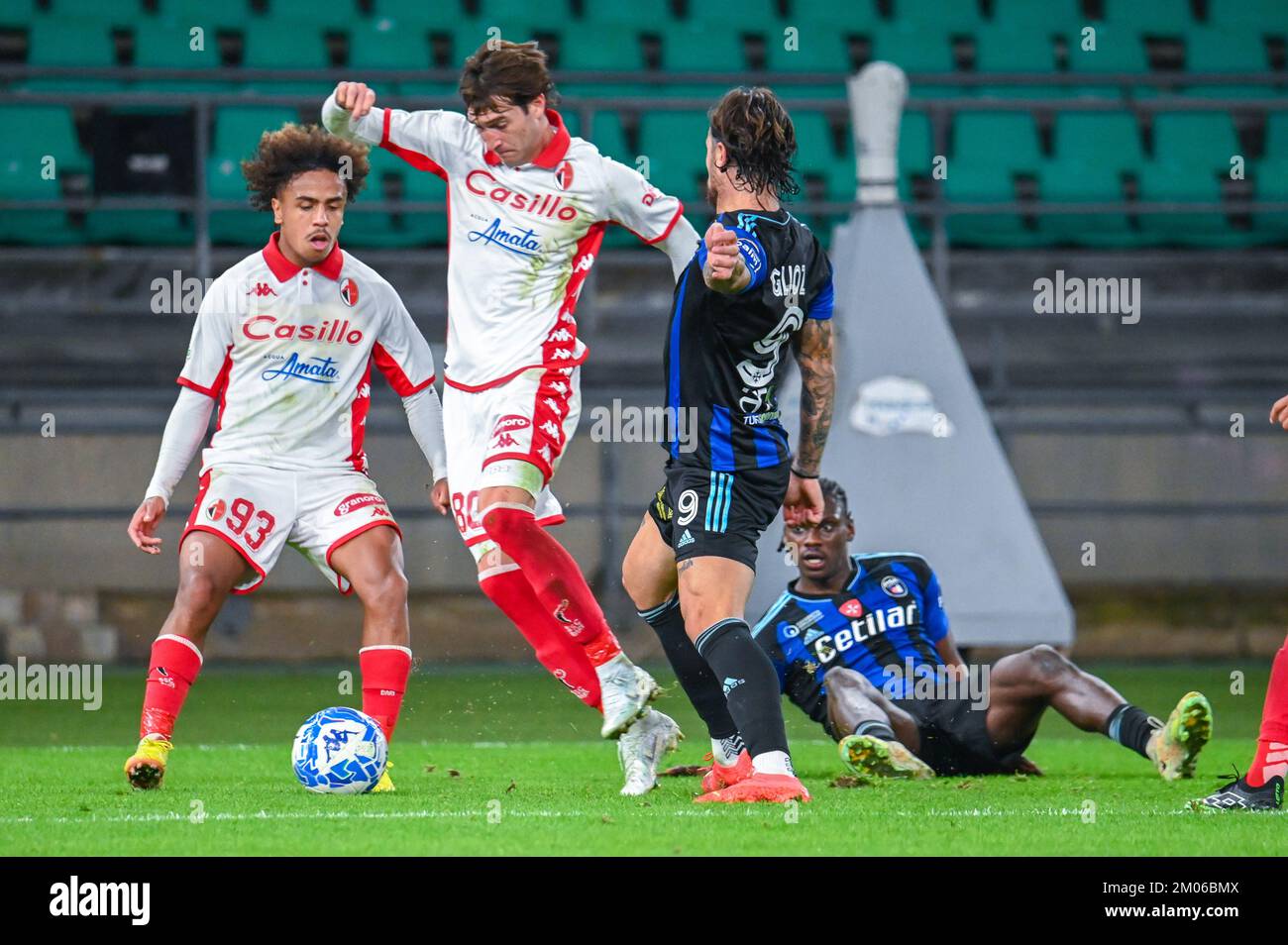San Nicola stadium, Bari, Italy, December 04, 2022, Bari's Leonardo ...