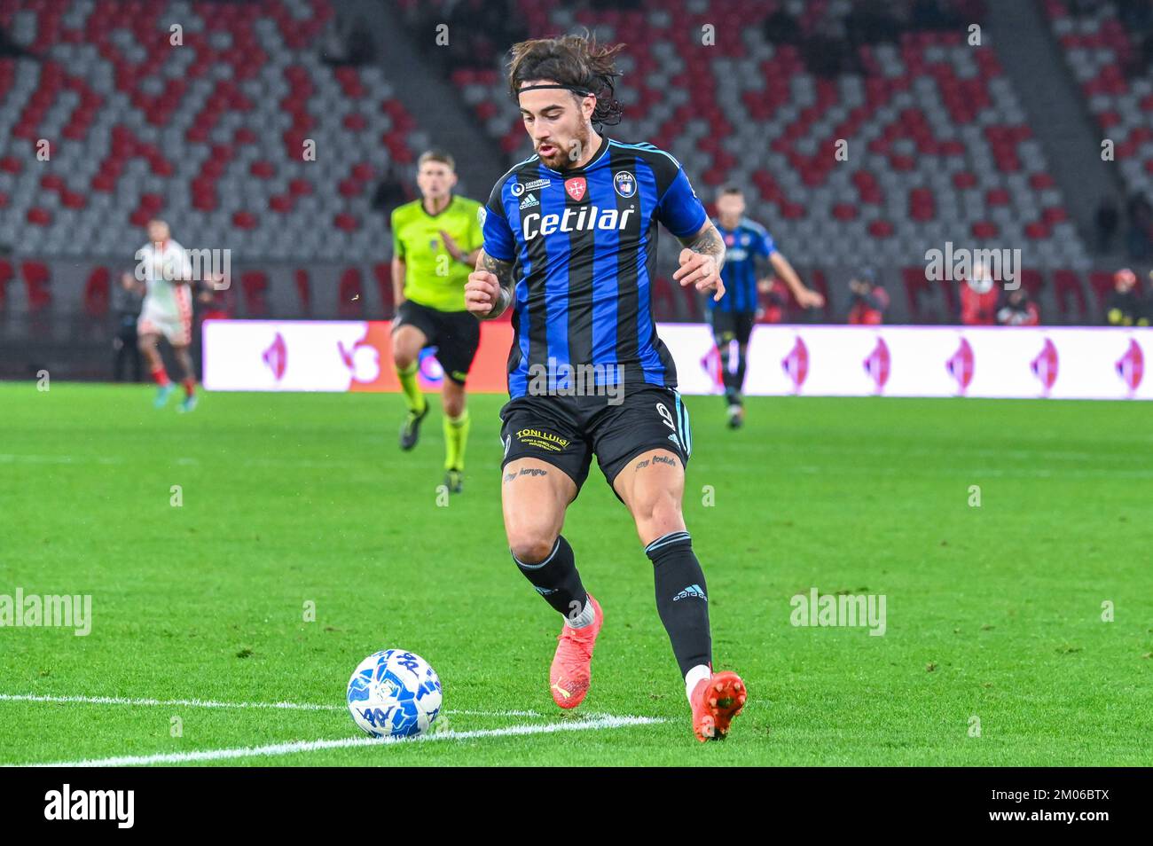 San Nicola stadium, Bari, Italy, December 04, 2022, Pisa's Ettore ...