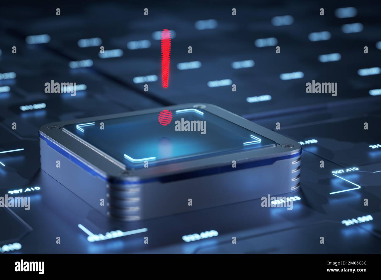 Malware. Attention, red exclamation point. Danger symbol. Computer hacking error concept. 3D ...