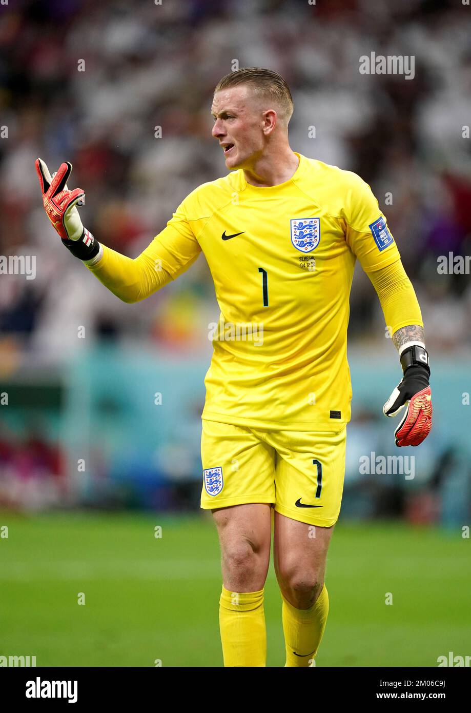 England goalkeeper Jordan Pickford during the FIFA World Cup Round of ...