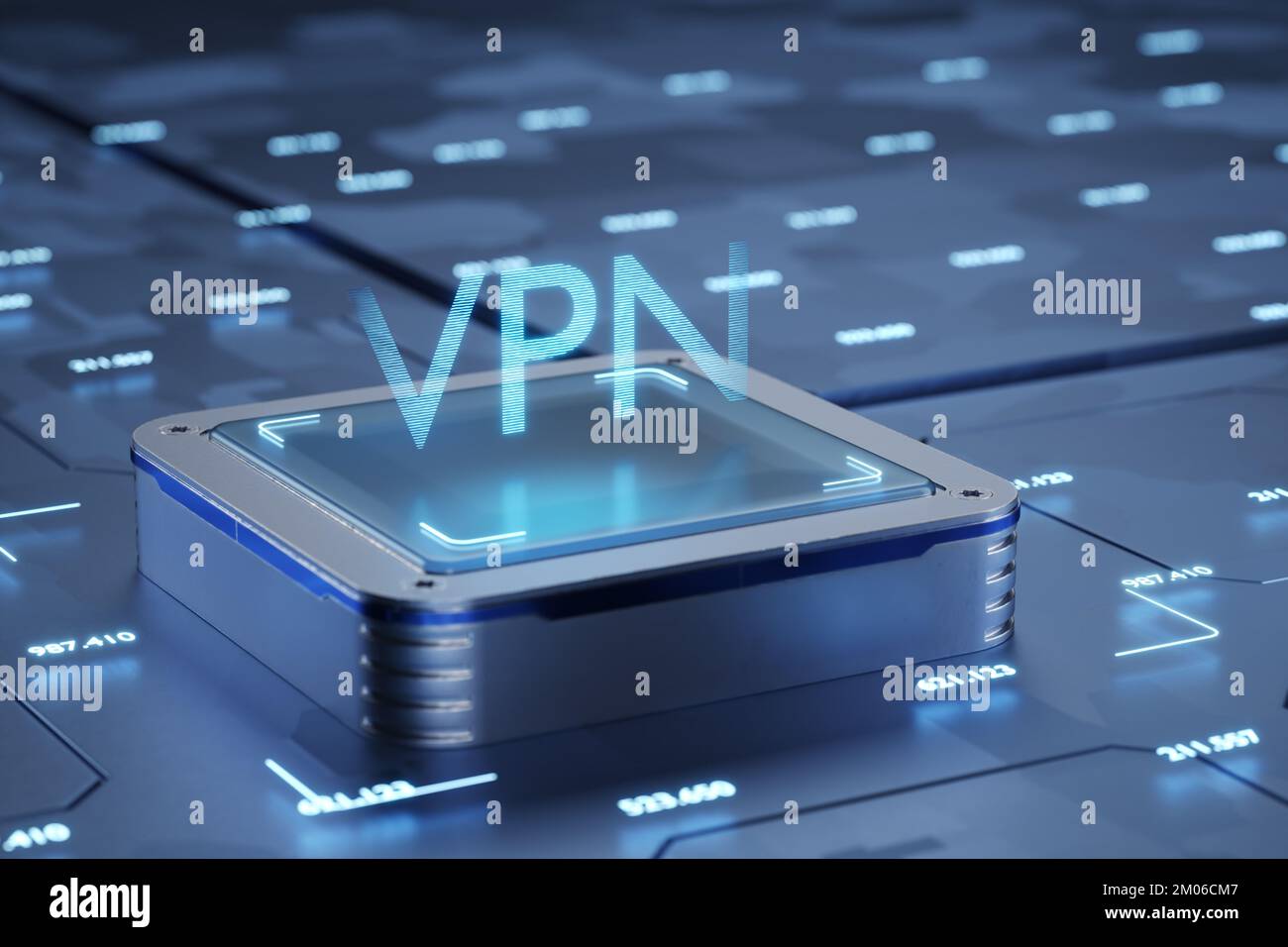 Holographic inscription VPN. 3D render Stock Photo - Alamy