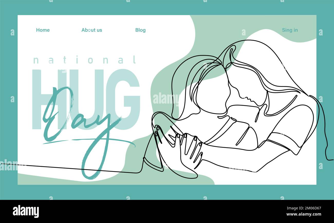 Single hand drawn outline continuous of Web banner or landing page with ...