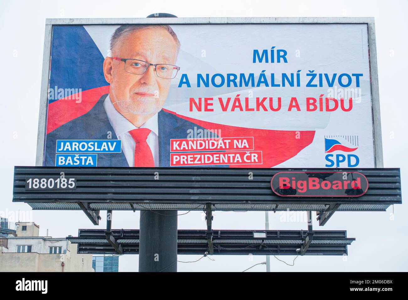Big board (billboard) of SPD (Freedom and Direct Democracy) candidate ...