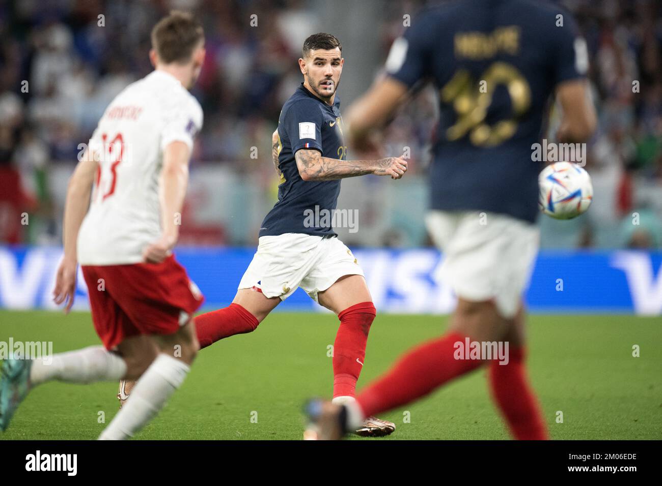 Theo Hernandez of France in action during the FIFA World Cup Qatar 2022 ...