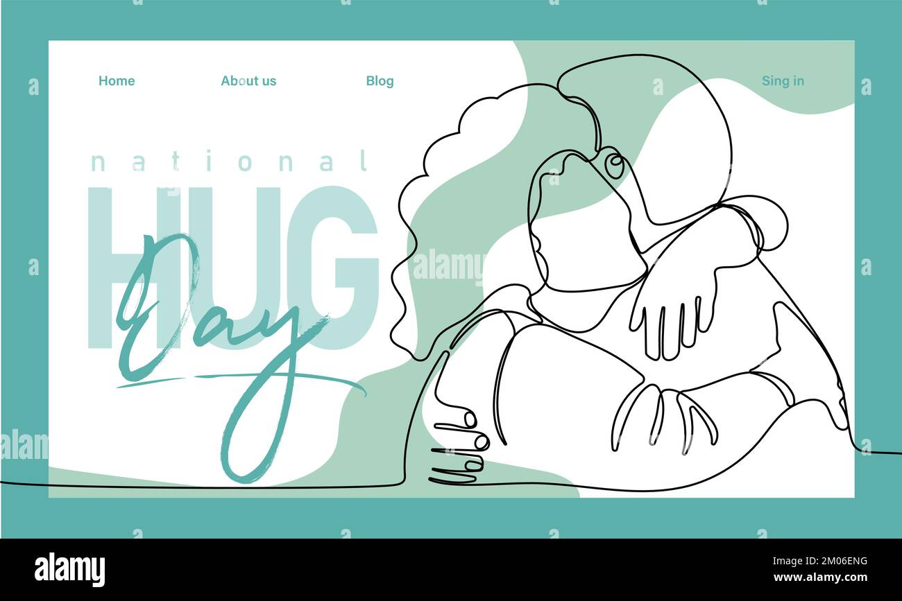 Single hand drawn outline continuous of Web banner or landing page with ...