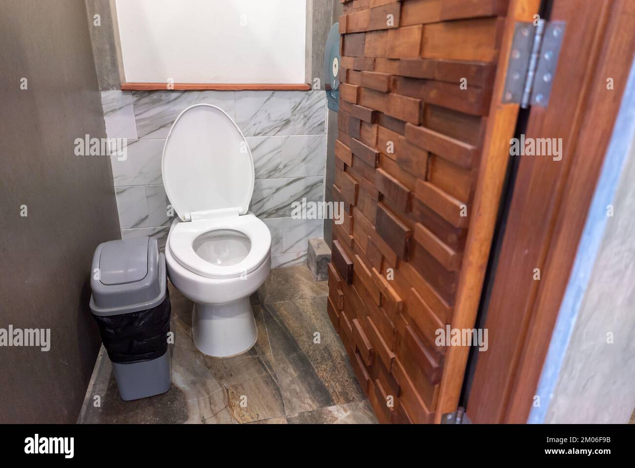 Bathroom Toilet In Front Of Door