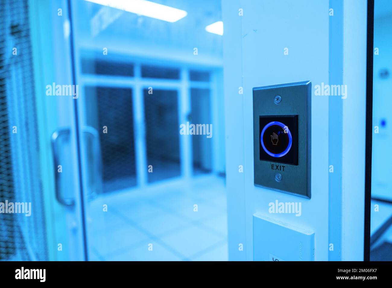 Fingerprint machine server room safety Stock Photo - Alamy