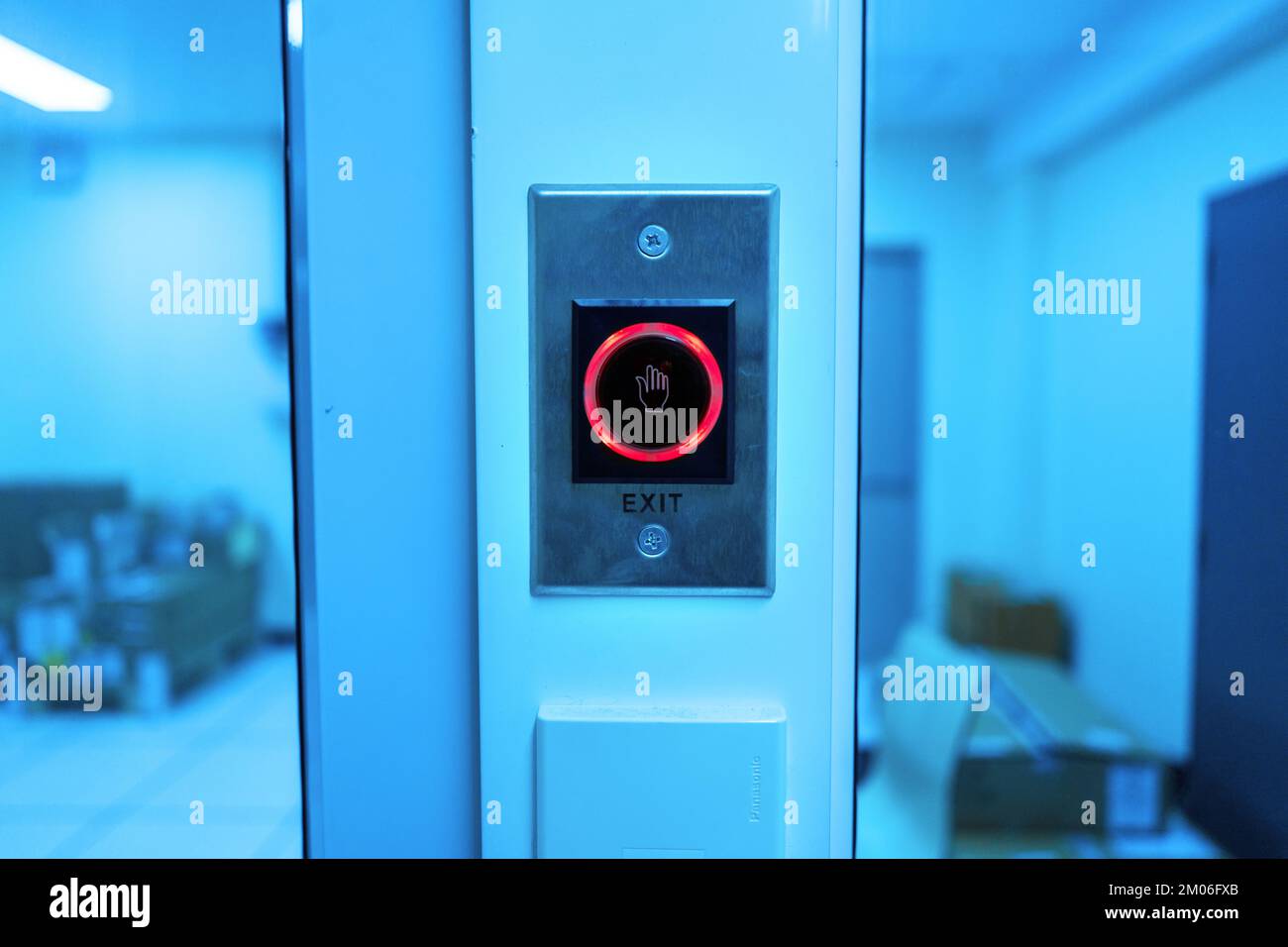 Fingerprint machine server room safety Stock Photo - Alamy