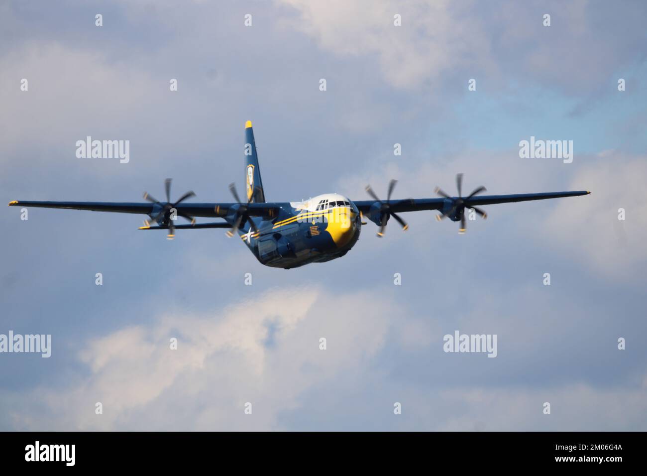 US Navy Blue Angels C-130 Hercules "Fat Albert" flying at NAS Pensacola ...