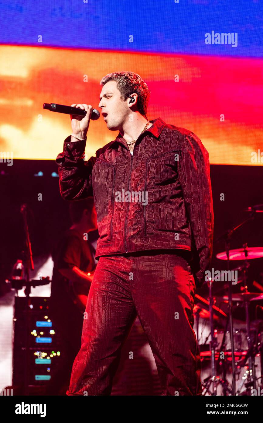 San Jose, USA. 03rd Dec, 2022. Lauv performs during 99.7 Now's Poptopia ...