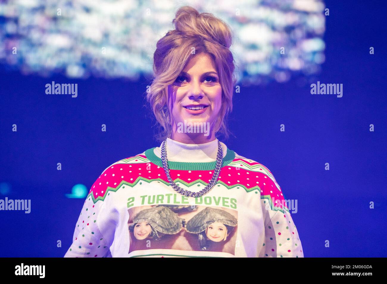 San Jose, USA. 03rd Dec, 2022. Jax performs during 99.7 Now's Poptopia ...