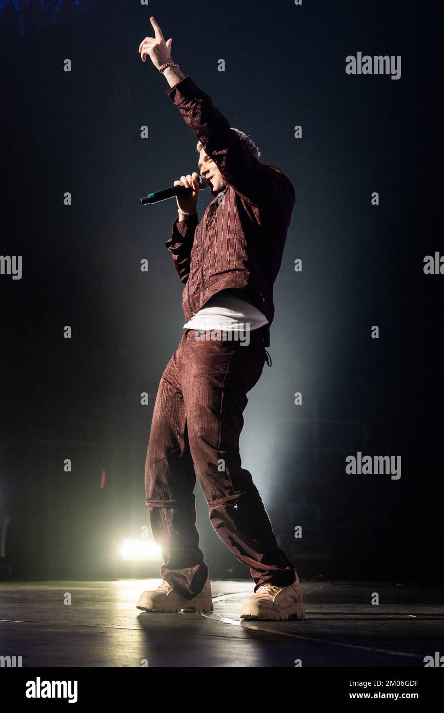 San Jose, USA. 03rd Dec, 2022. Lauv performs during 99.7 Now's Poptopia ...