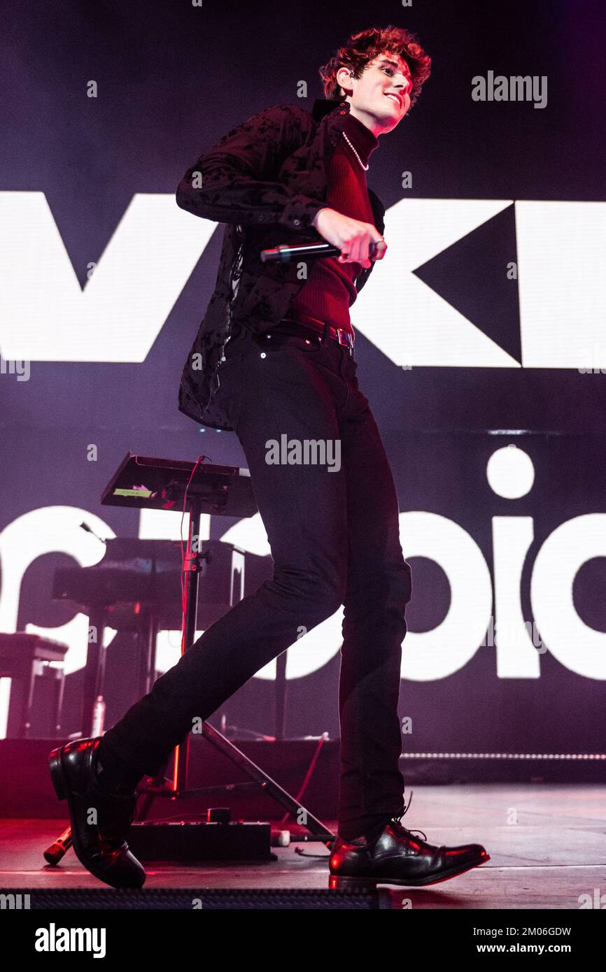 San Jose, USA. 03rd Dec, 2022. JVKE performs during 99.7 Now's Poptopia ...