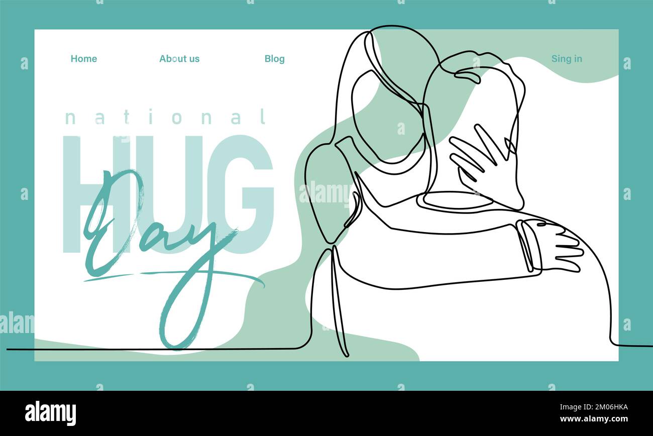 Single hand drawn outline continuous of Web banner or landing page with ...