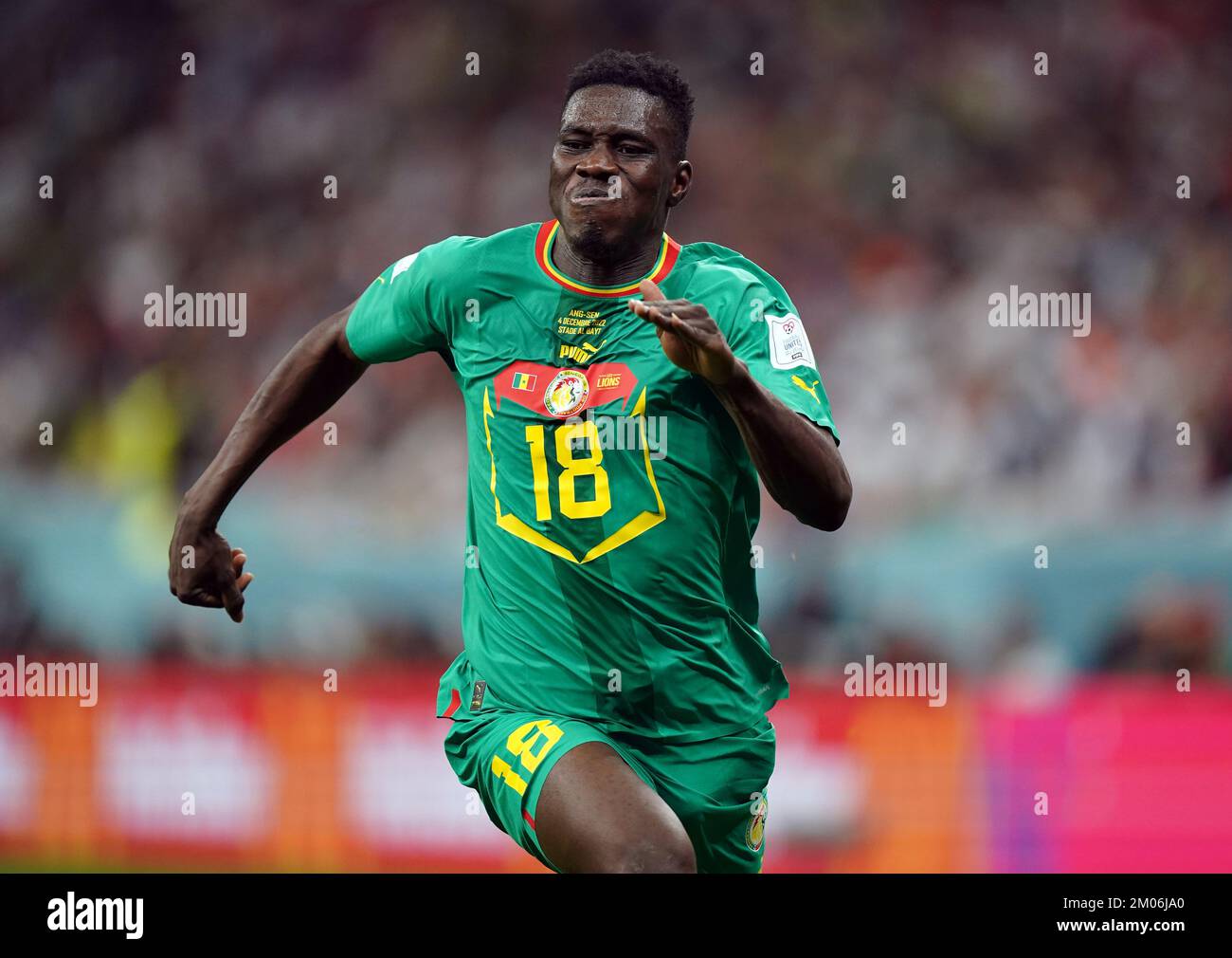 Senegal's Ismaila Sarr during the FIFA World Cup Round of Sixteen match ...