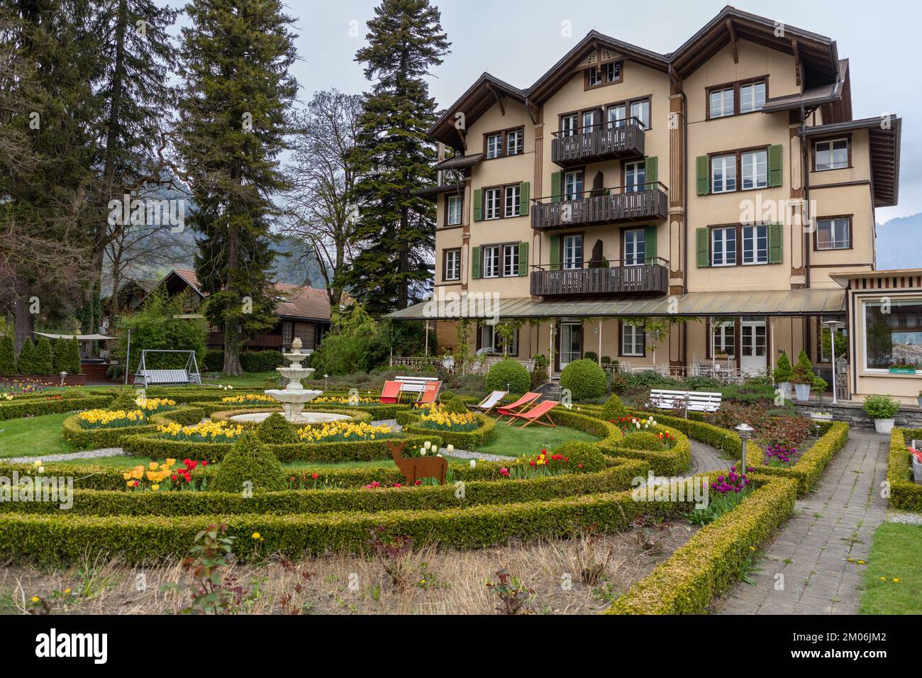 The Alpenrose Hotel And Gardens in the Canton of Bern in the town of ...