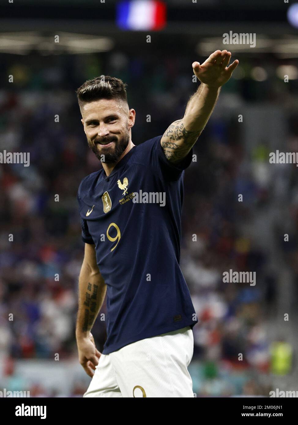 Doha, Qatar. 04th Dec, 2022. DOHA - Olivier Giroud of France celebrates ...