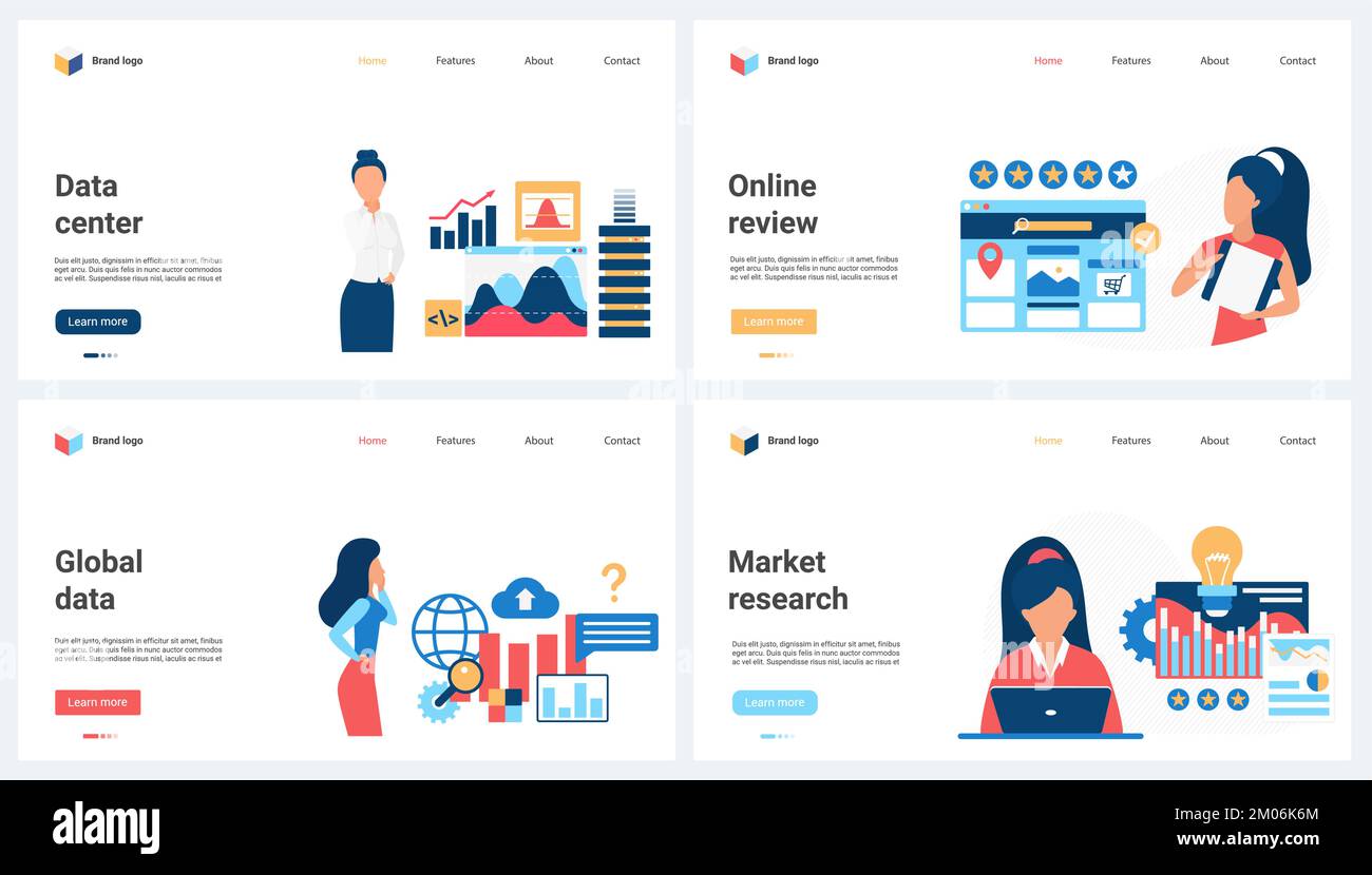 Data center and global market research, online customer review set ...