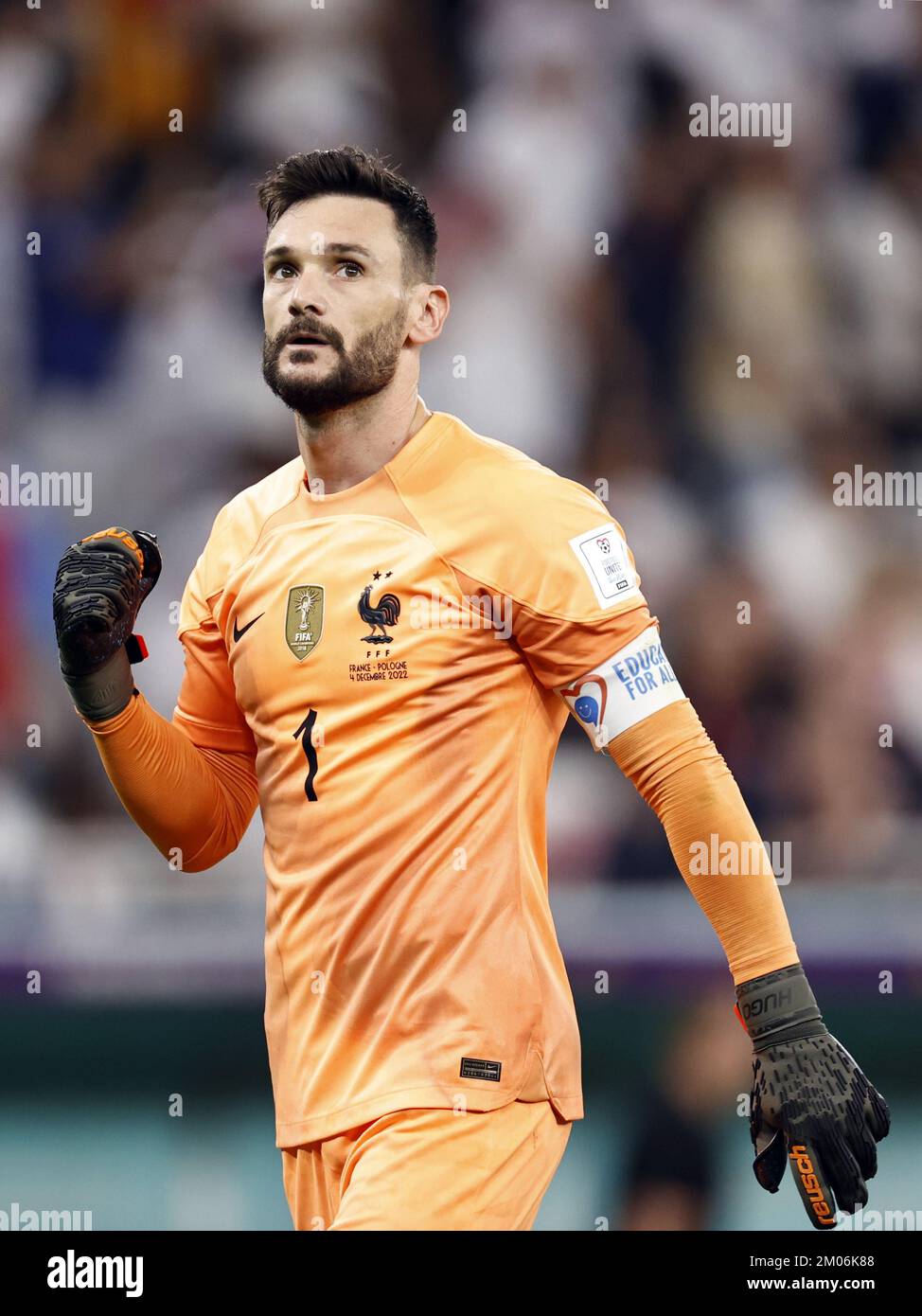 Doha, Qatar. 04th Dec, 2022. DOHA - France goalkeeper Hugo Lloris ...