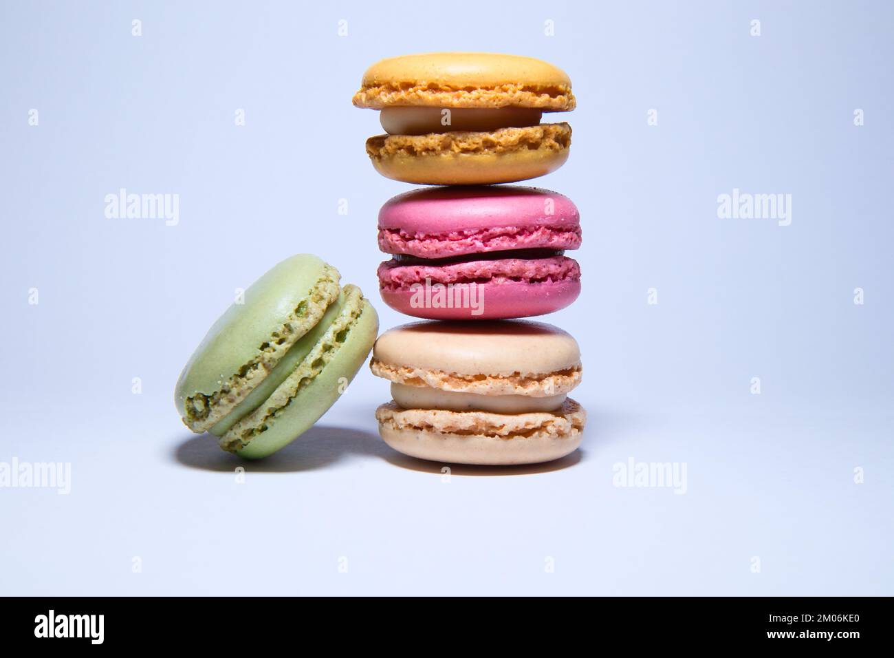 stacked Macarons on vertical limit Stock Photo - Alamy