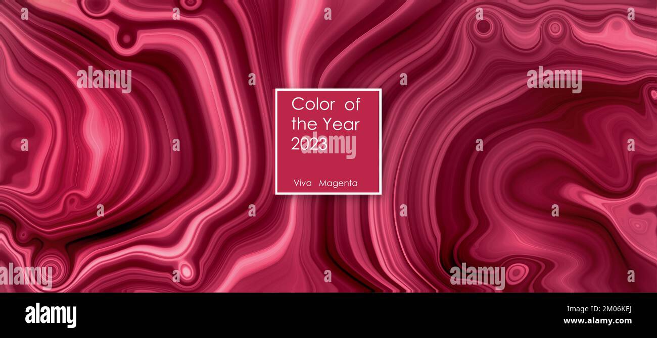 Viva magenta Color of the Year 2023, Creative Graphic horizontal ...