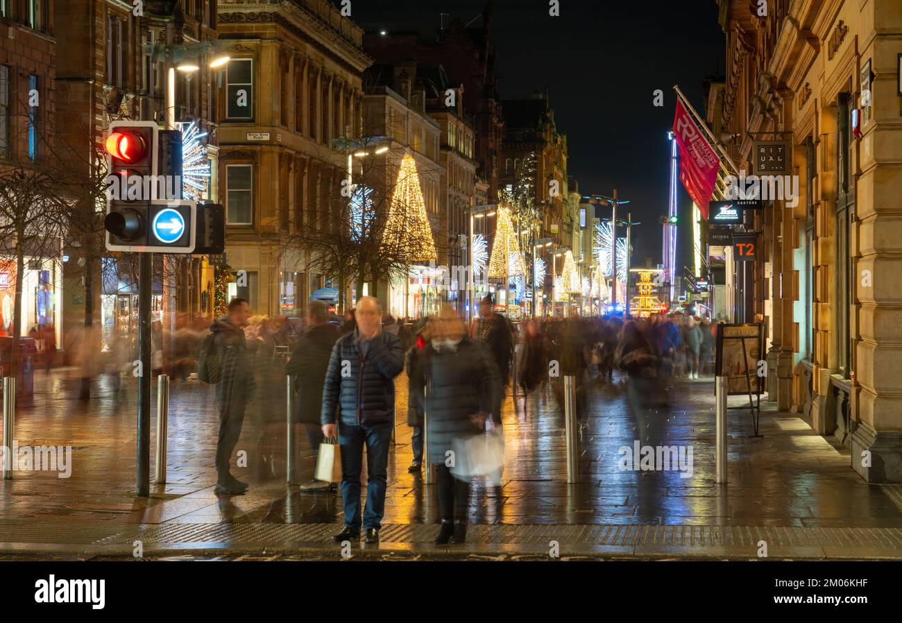 Buchanon Street, Glasgow, one of Glasgow's busiest shopping streets ...