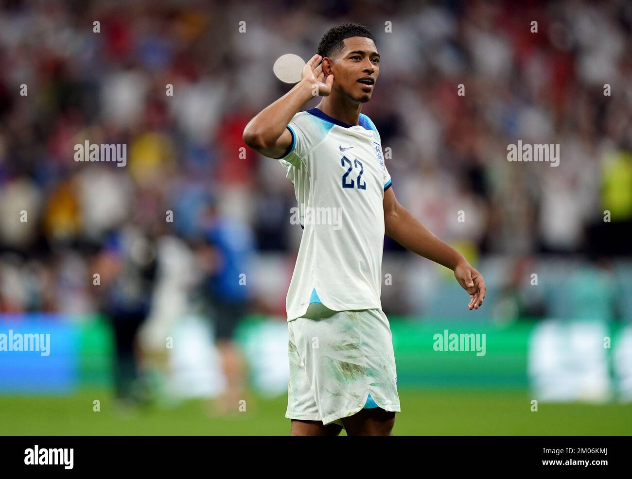 England's Jude Bellingham celebrates at the final whistle following the ...